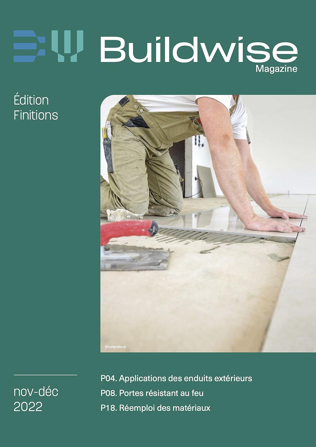 Buildwise Magazine : édition spéciale sur les finitions - Ecobuild